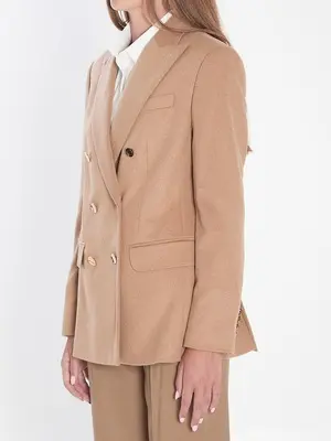 Max Mara Pesche Double-breasted Long-sleeved Blazer