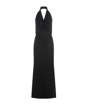 AYA MUSE Halterneck Maxi Dress - Black