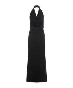 AYA MUSE Halterneck Maxi Dress - Black