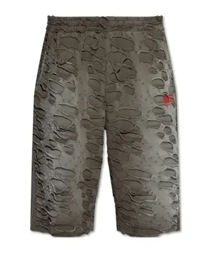 DIESEL® Distressed Logo Shorts