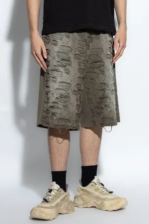DIESEL® Distressed Logo Shorts