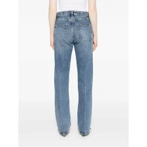 FRAME High Rise Straight Leg Jeans