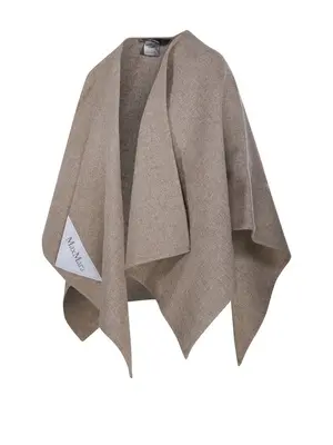 Max Mara Serra Logo Patch Cape