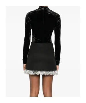 Versace Keyhole Long-sleeve Top
