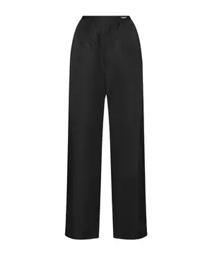 Prada Logo Waistband Wide-leg Trousers - No