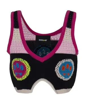 BARROW Crocheted V-neck Cropped Top