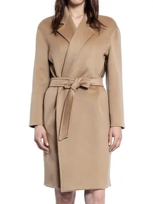 Max Mara Melinda Belted Long-sleeve Coat - No