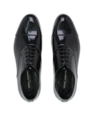 Dolce & Gabbana Lace-up Perforated Cap Toe Oxford Shoes