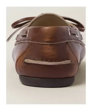 Miu Miu Bleached Leather Deck Shoes - Red