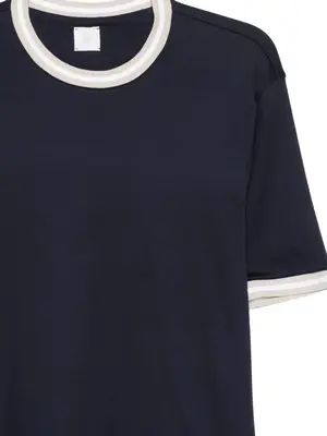 Eleventy Contrast Trim Crew Neck T-shirt