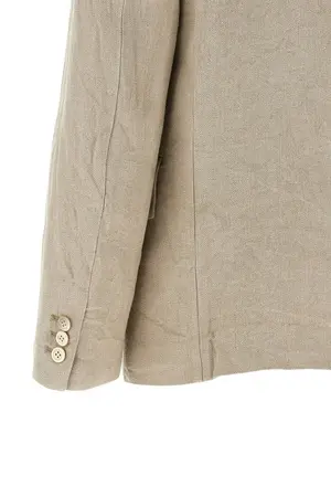Comme Des Garçons Lace Detailed Linen Blazer