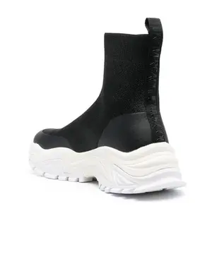 Versace Logo Print Sock Sneakers