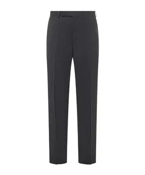 Zegna Pleated Tailored Trousers - Black