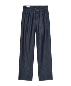 Dries Van Noten Pleated Wide-leg Jeans - Indigo