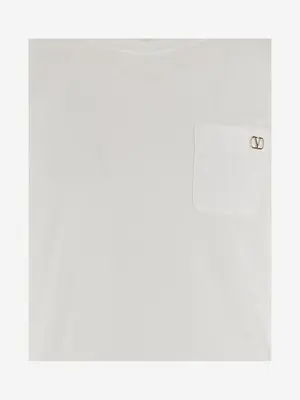 Valentino Garavani Logo Plaque Crewneck T-shirt