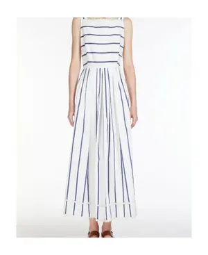 Max Mara Strappy Striped Midi Dress