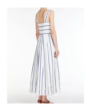Max Mara Strappy Striped Midi Dress
