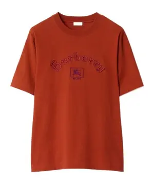 Burberry Gothic Logo Cotton T-shirt Fire Orange