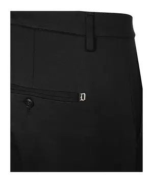 DONDUP Tailored Trousers With Cuffed Hem - Black