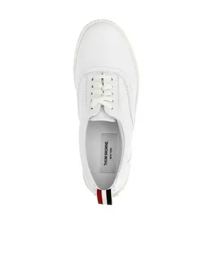 Thom Browne Heritage Round Toe Lace-up Sneakers - White