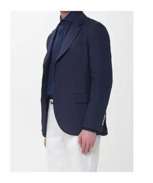 Brunello Cucinelli Single-breasted Blazer - Navy