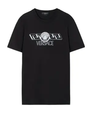 Versace Logo Printed Crewneck T-shirt