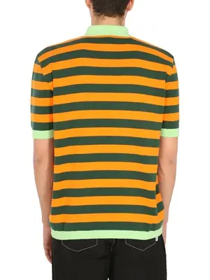 Sunnei Stripped Knitted Polo Shirt