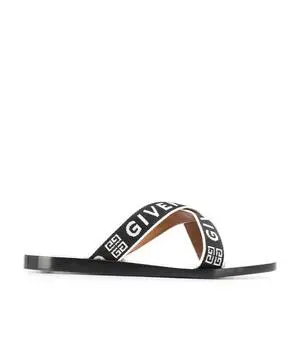 Givenchy Logo Strap Flat Sandals - Multicolor