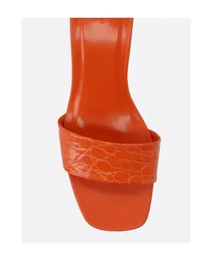 By Far Ceni Embossed Mules - Brown