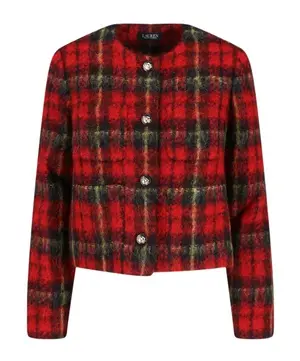 Ralph Lauren Miralee Plaid Blazer