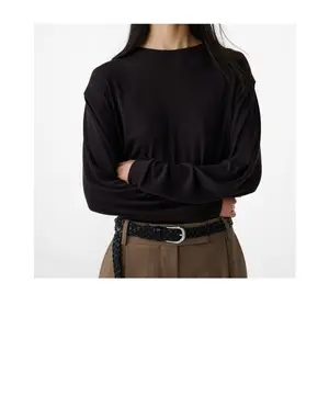 Studio Nicholson Simmons Long Sleeve T-shirt - Black Grape Color