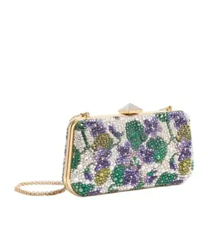 Valentino Garavani Carry Secrets Embellished Floral Clutch
