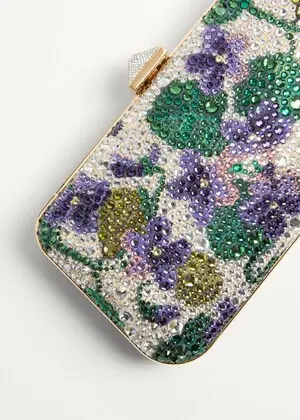 Valentino Garavani Carry Secrets Embellished Floral Clutch