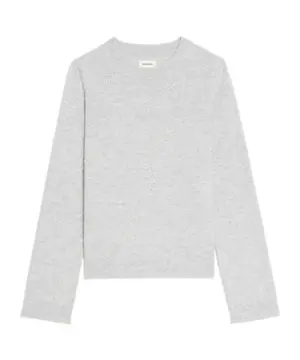 Zadig&Voltaire Crewneck Knitted Jumper With Leather Elbow Patches