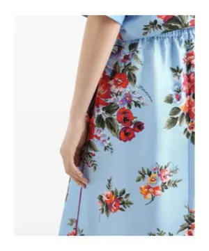 Dolce & Gabbana Floral Printed Midi Skirt