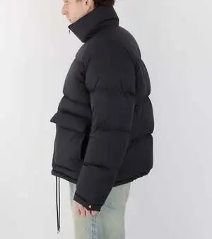 Auralee High Neck Zip Up Puffer Jacket - Black