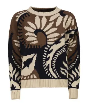 Max Mara Patterned Crewneck Jumper - No