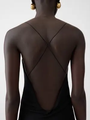 Jacquemus Abiha Gathered Waist Dress - Black