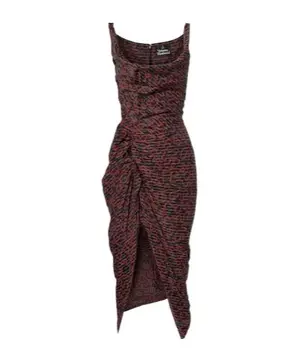 VIVIENNE WESTWOOD Panther Printed Midi Dress - Red