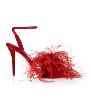 CHRISTIAN LOUBOUTIN Miss Z Poupi Strappy Stiletto Sandals - Red