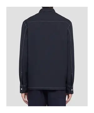 JIL SANDER Long Sleeved Zip-up Shirt - Midnight