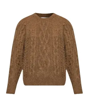 Isabel Marant Étoile Cable Knit Crewneck Jumper - Brown