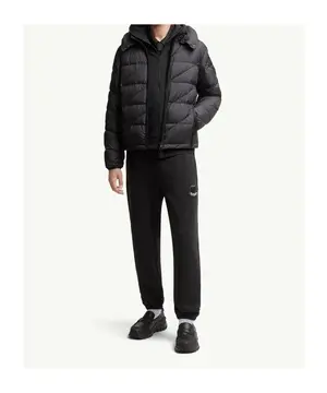 Moncler Zip-up Hoodie With Textured Logo Patch