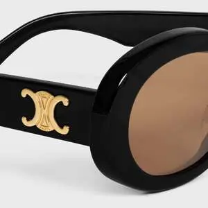 Celine Triomphe 01 Acetate Sunglasses - Brown
