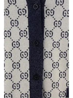 Gucci Gg Cotton Jacquard Cardigan