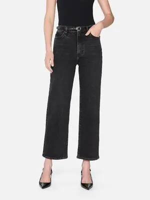 FRAME High-waisted Straight Leg Jeans