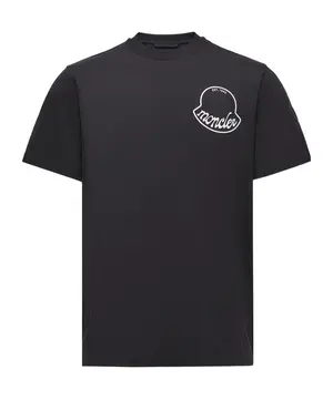 Moncler Logo-printed Crewneck T-shirt - Black