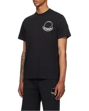 Moncler Logo-printed Crewneck T-shirt - Black