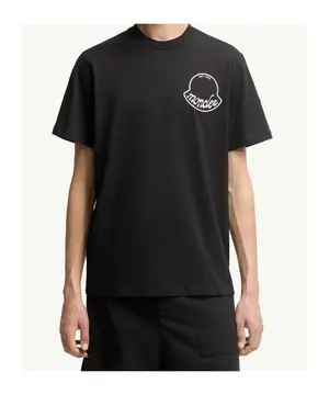 Moncler Logo-printed Crewneck T-shirt - Black