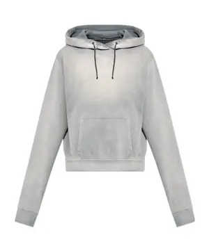 MAISON MARGIELA Washed Drawstring Hoodie - Gray
